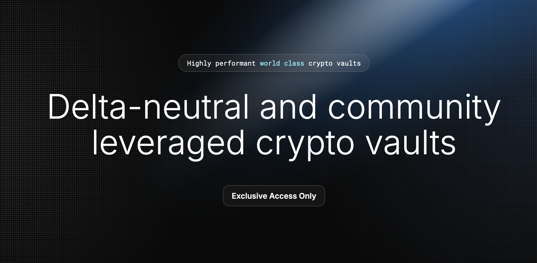 Atora - World class crypto vaults
